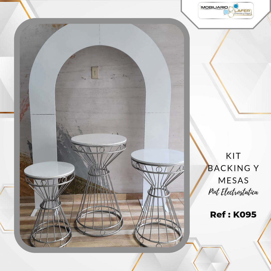 Ref K095 Kit Backing y 3 Mesa – Móbiliario Lafer
